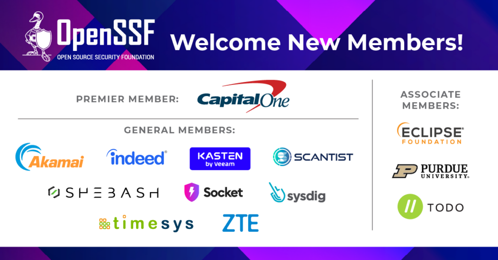 Openssf Announces 13 New Members Committed To Strengthening The Security Of The Open Source