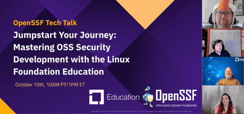 OpenSSF Education Tech Talk Highlights & Future Opportunities – Open Source Security Foundation