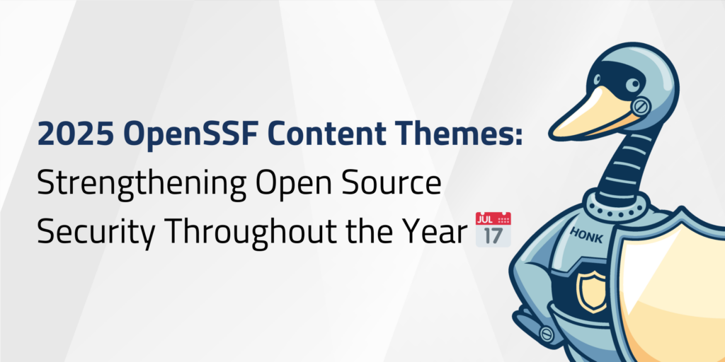 2025 Openssf Content Themes Strengthening Open Source Security Throughout The Year Open